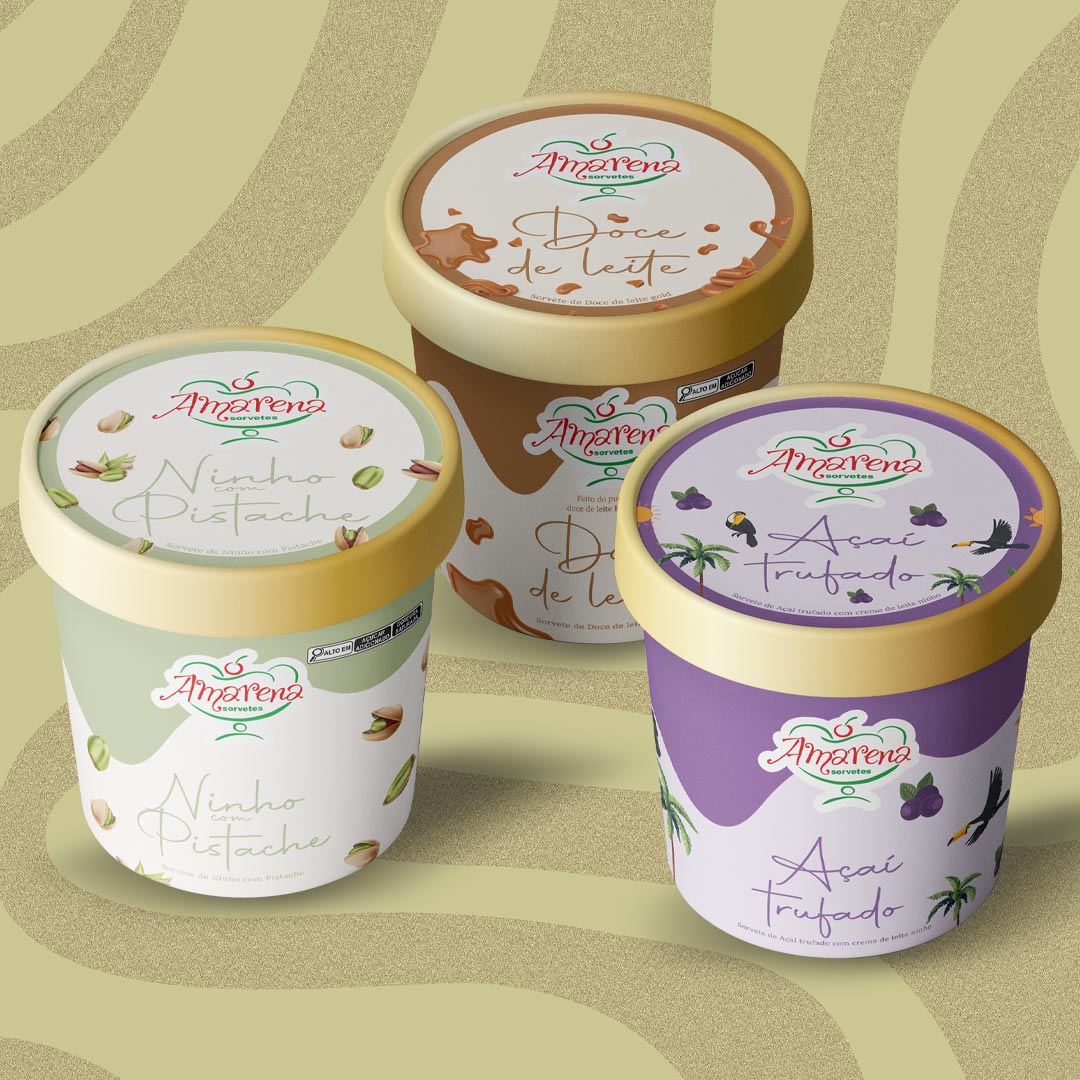 Sorvete Gourmet 500ml - Amarena Sorvetes